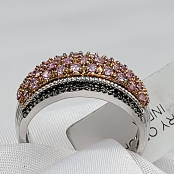 JTV/HSN | Jewelry | Nwt 925 Ring With Pink And Black Stones | Poshmark